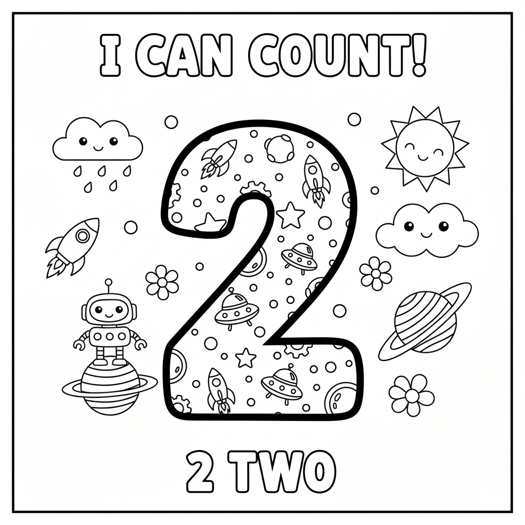 Number Coloring Pages for Kids | Free Printable Worksheets